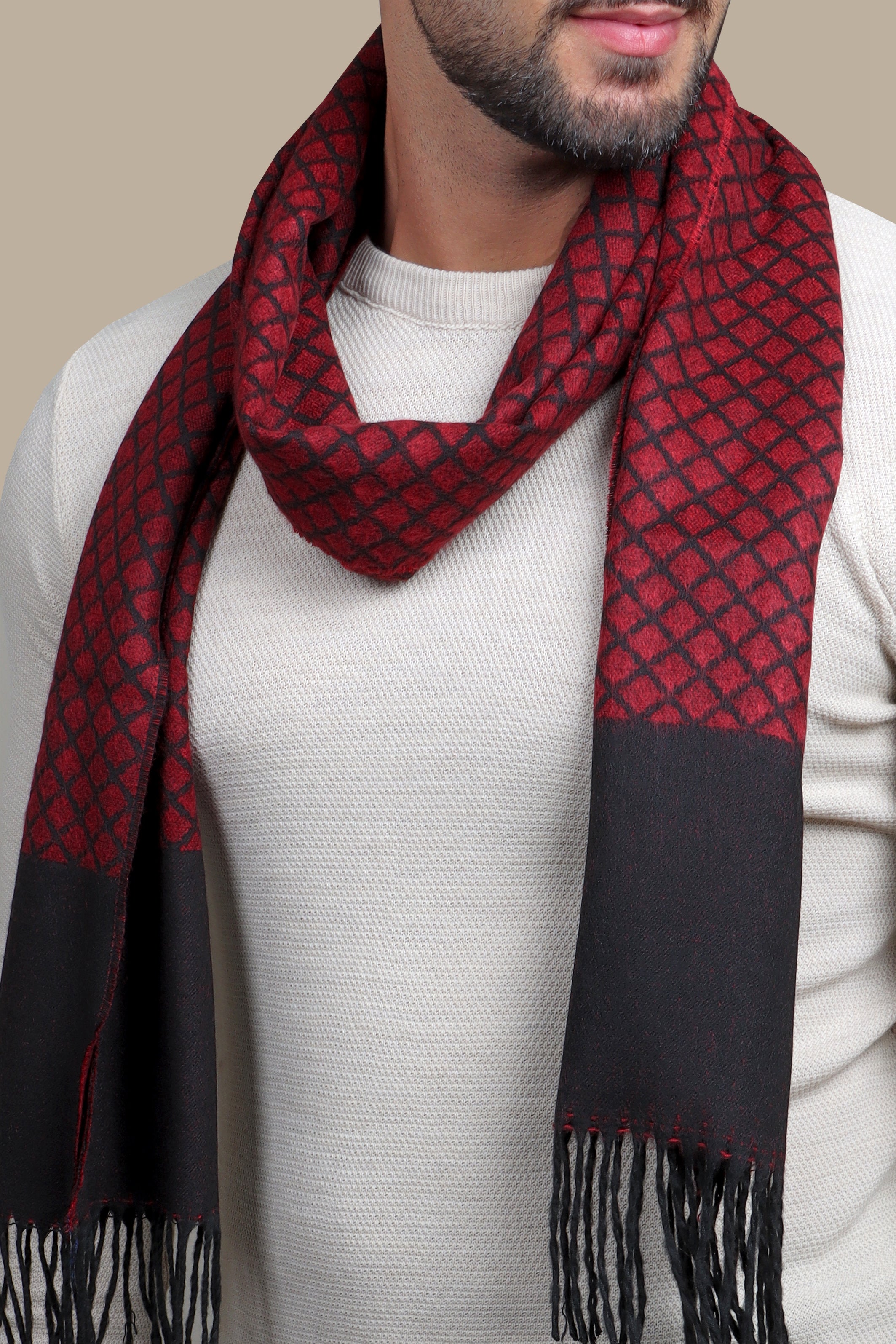 Red Designed Scarf